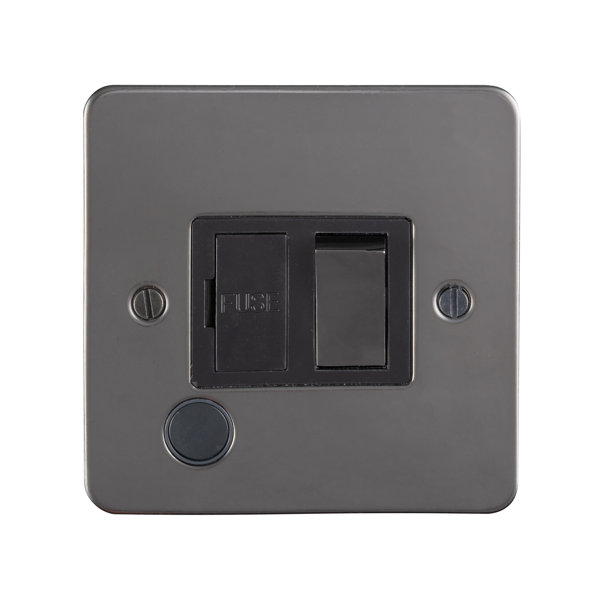 Eurolite Fuse Spur with Flex Outlet Enhance Flat Plate Black Trim Wall ... Eurolite Fuse Spur with Flex Outlet Enhance Flat Plate Black Trim Wall ...